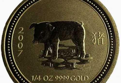 Золотая монета Австралии "Лунар I - Год Свиньи"