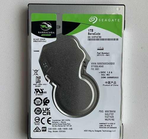 HDD 1TB SATA 2,5 seagate