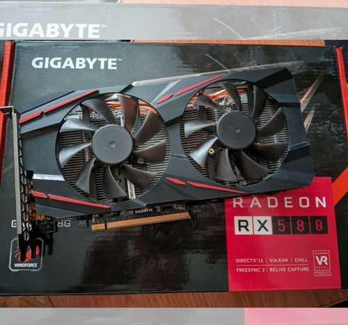 Видеокарта Gigabyte AMD Radeon RX 580 gaming 8gb