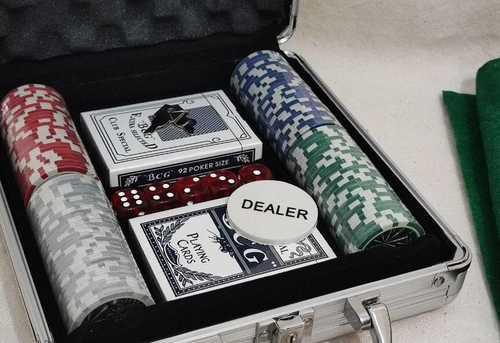 Покерный набор с кейсом на 100 фишек