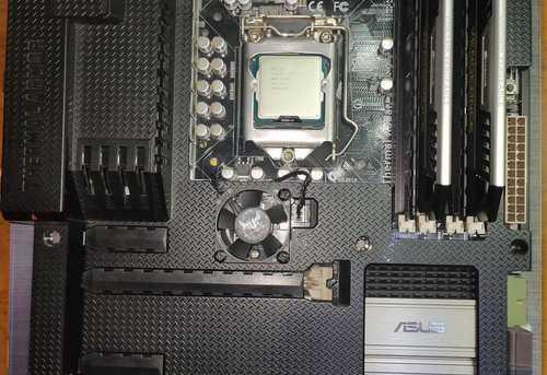 Комплект asus sabertooth Z77 i7-3770k 16gb DDR3 21