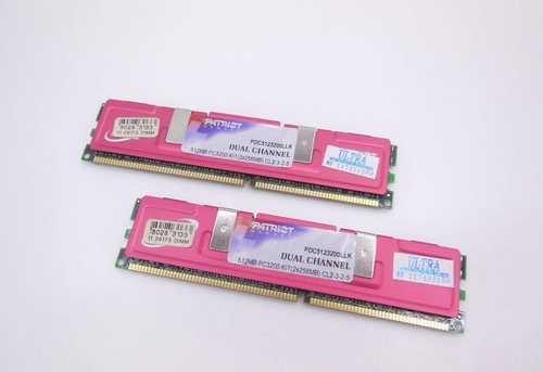 Модуль памяти DDR400 512Mb (KIT 256 + 256Mb), PC32
