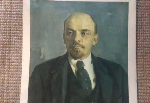 Портрет и медаль Ленин