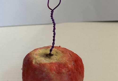 Ватная елочная игрушка яблоко