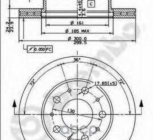 Диск тормозной Standard перед 09893210 Brembo