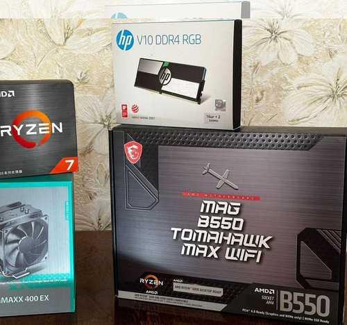 Комплект Ryzen 7 5700x, Msi b550 tomahawk max wifi