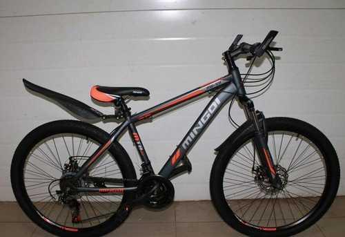 Скоростной велосипед Черно оранжевый новый