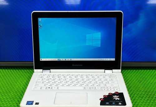 Ноутбук Lenovo белого цвета с сенсорным экраном
