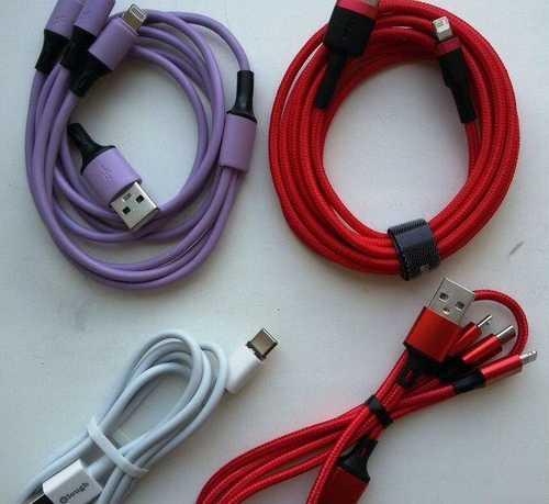 Кабели Lightning microusb Type-C