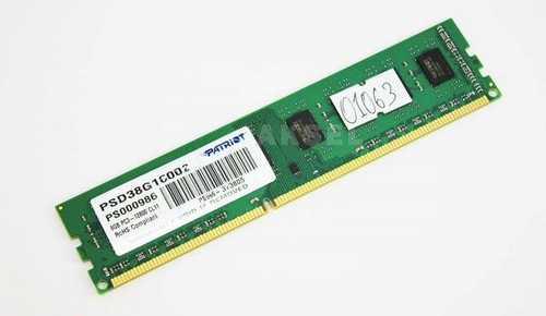 Оперативная память DDR3 8 GB 1600 MHz Patriot