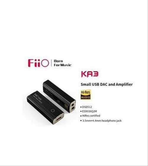 Аудио цап FiiO KA3 USB DAC с топовым ES9038Q2M