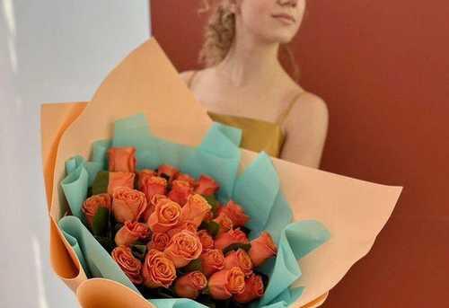 Букет оранжевых роз розы с доставкой