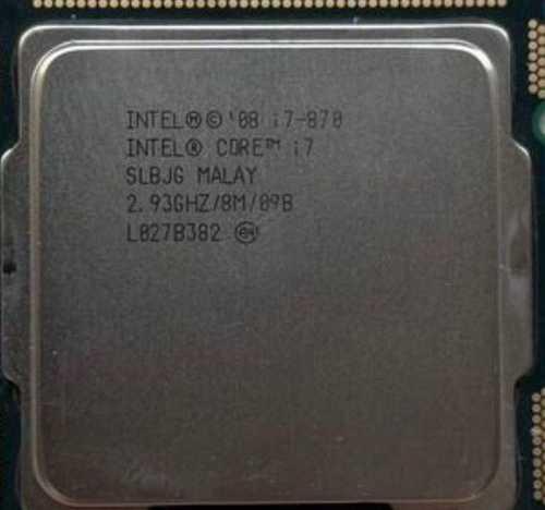 Процессор intel core i7-870