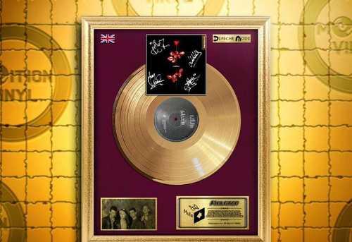 Depeche Mode золотой винил с автографом подарочный