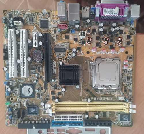 Материнская плата asus P5VD2-MX, LGA775 с процессо