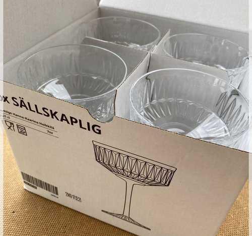 Бокалы IKEA Sallskaplig новые