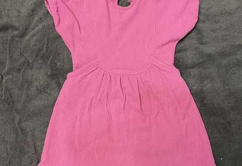 Платье zara kids 104 розовое хлопок муслин