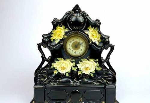 Антикварные каминные часы, Старая Англия, 34 см