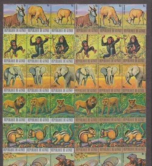 Фауна Млекопитающие Чистая серия Гвинея 1977