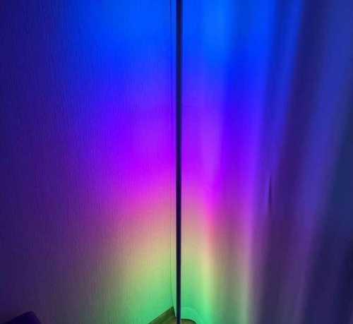 Напольный угловой светильник торшер 150см RGB