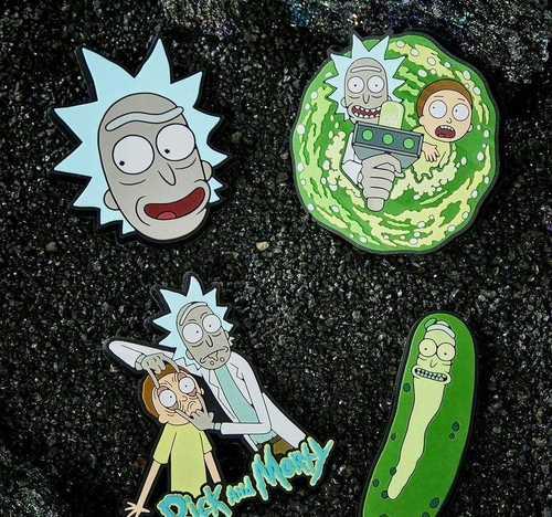 Рик и Морти / Rick and Morty Набор из 4 магнитов