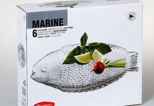 Набор тарелок рыба Marine"6шт.(260мм*210мм)