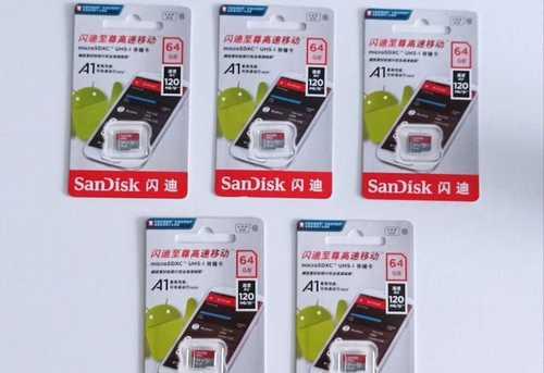 Карта памяти 64гб / Micro SD 64 GB SanDisk