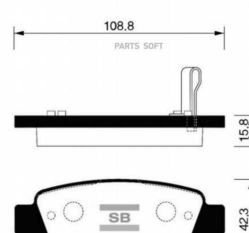 Sangsin brake GP1568 Колодки торм.зад. hagen