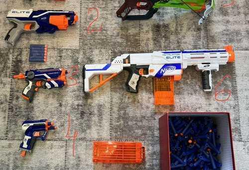 Nerf бластеры набор