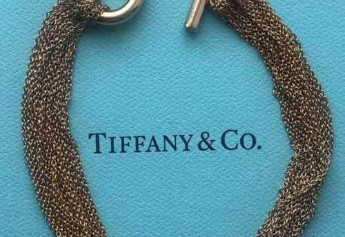 Оригинал Tiffany браслет Gold Multi Strand Mesh