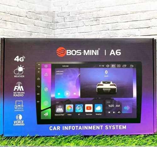 Магнитола Bos-mini A6 64гб Android