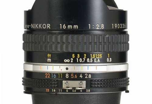 Nikon MF 16mm f/2.8 Fisheye Ai-S б/у