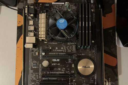 Комплект i7 4770, Asus z97-k, 16gb ddr3