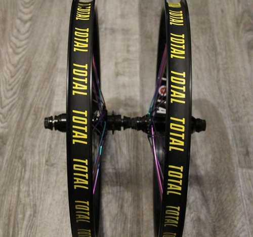 Топовые oil slick bmx колеса Total Techfire хабы