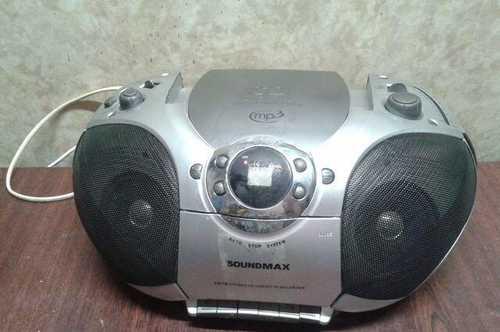 SoundMax SM-1403 CD-MP3 Kassets FM-Radio рабочий