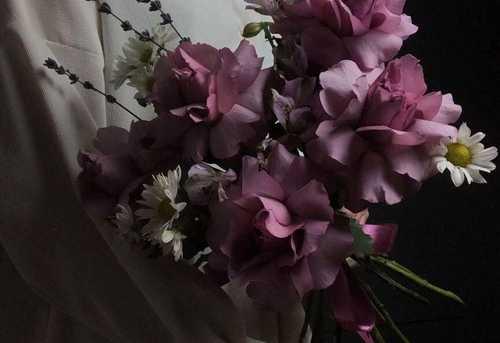 Букет цветов(роза, хризантема, альстромерии)