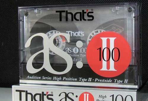 Аудиокассеты That's as:II 100 type II Japan 1990