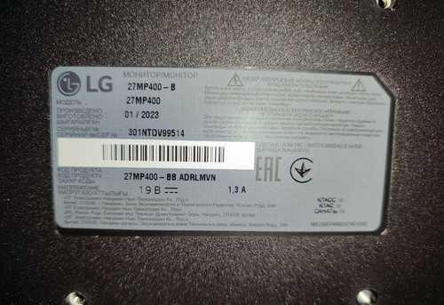 Монитор lg 27mp400