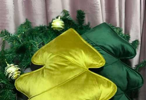Новогодняя интерьерная подушка ёлочка
