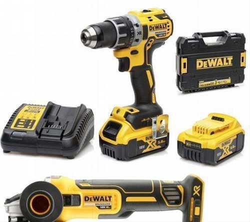 Дрель dewalt DCD 791 P2 + ушм dewalt DCG 405 N