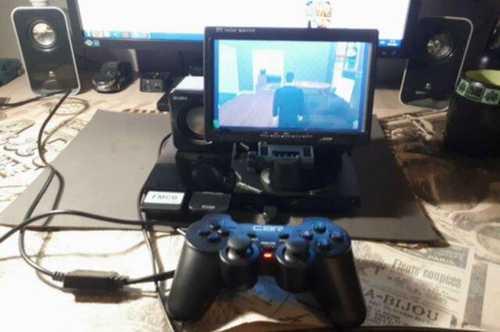 Сборка PS2 Slim + Динамики Mono + Экран 7 дюймов