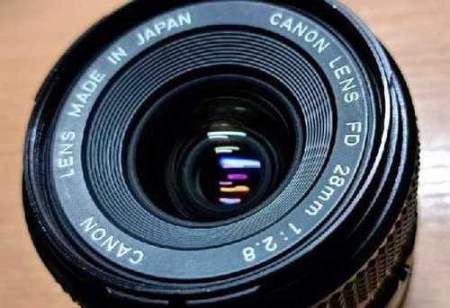 Объектив Canon FD 28mm f2.8 на Sony E
