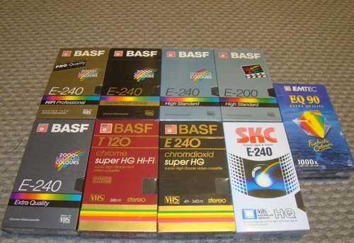 Видеокассеты запечатанные VHS BASF SKC emtec
