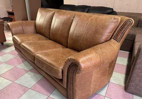 Итальянский кожаный диван-кровать, новый