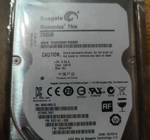 Внутренний жесткий диск Seagate 250 гб ST250LT007