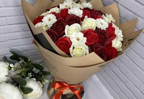 Цветы букеты розы с доставкой