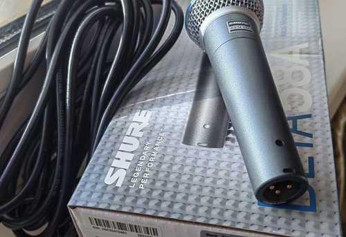 Shure beta 58a вокальный микрофон с проводом