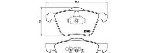 Колодки тормозные дисковые перед volvo XC90