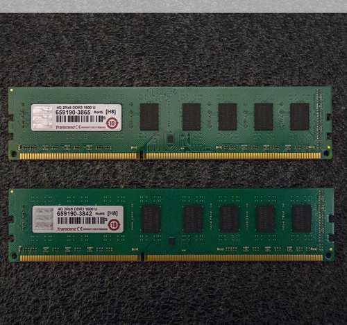 DDR3 2x4gb 1600mhz 2rank CL11-11-11-28 Transcend