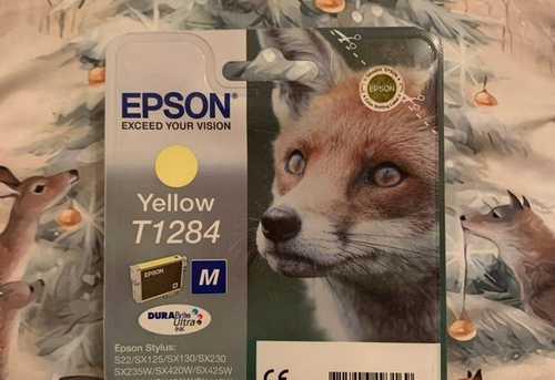 Картридж epson T1284 желтый